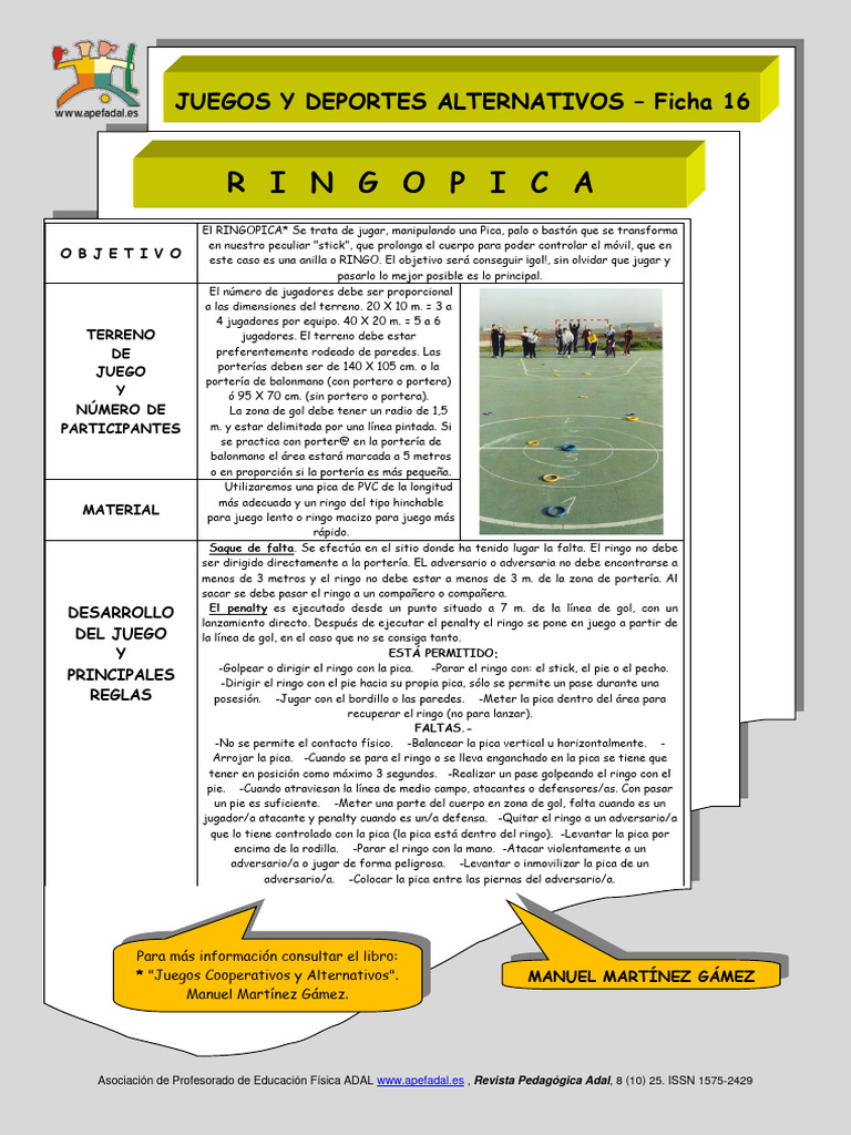 Reglas y Material del Juego Ringo | PDF | Deportes atléticos | Reglas y ...
