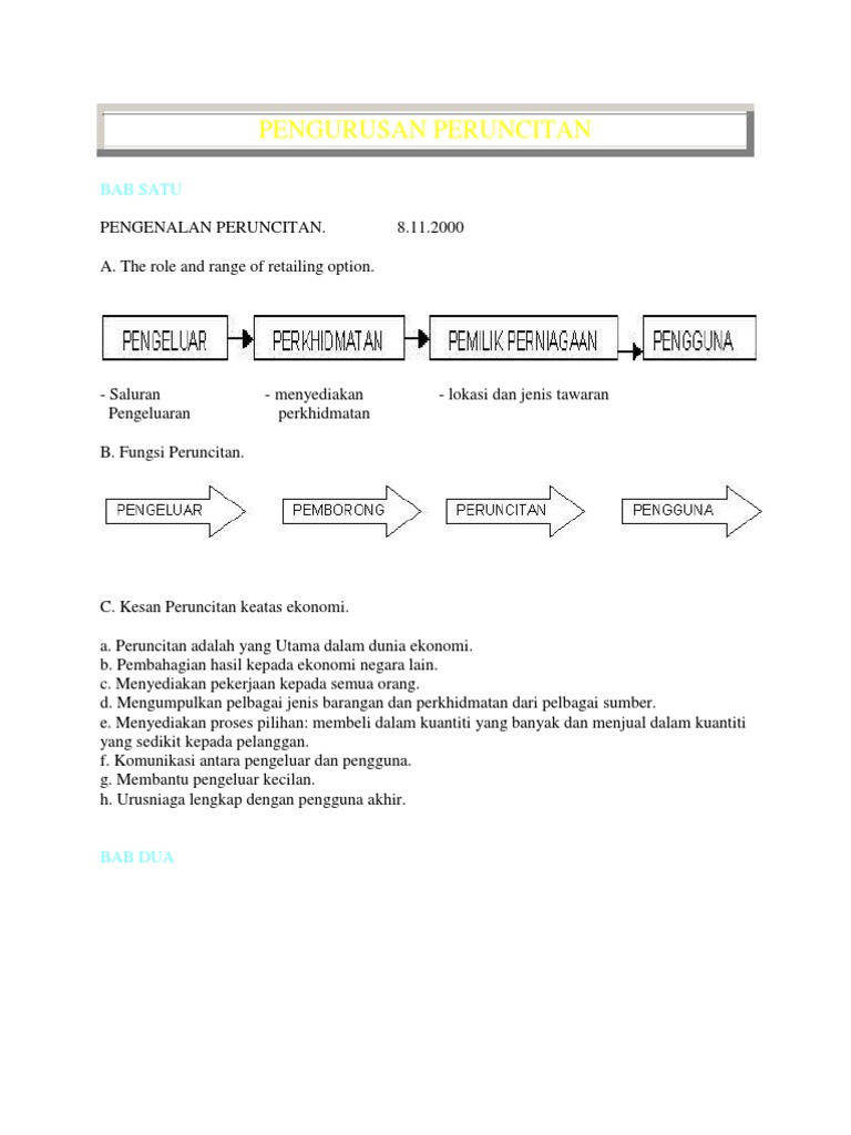 Pengurusan Peruncitan | PDF
