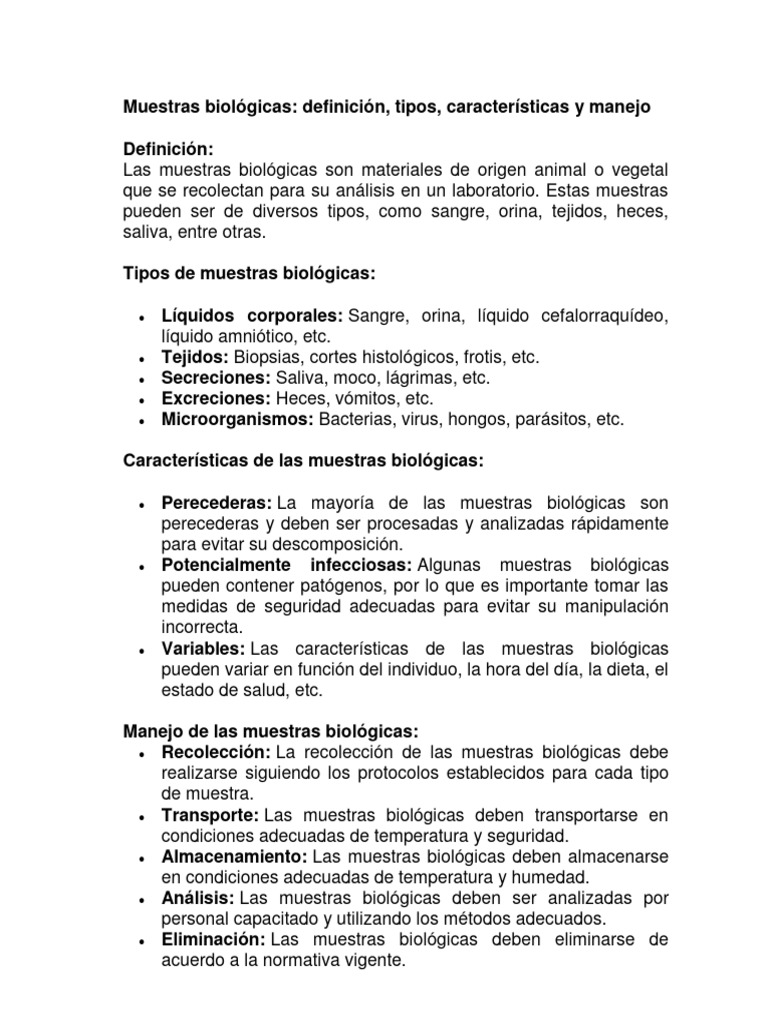 muestras biologicas (1) | PDF