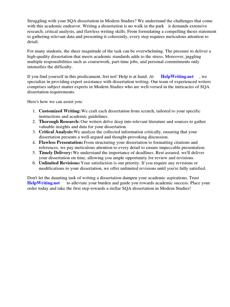 Sqa Dissertation Modern Studies | PDF | Socioeconomic Status | Thesis