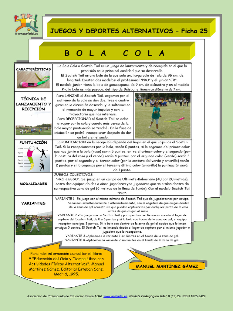 Fichas JDA 025 Bola Cola | PDF | Deportes