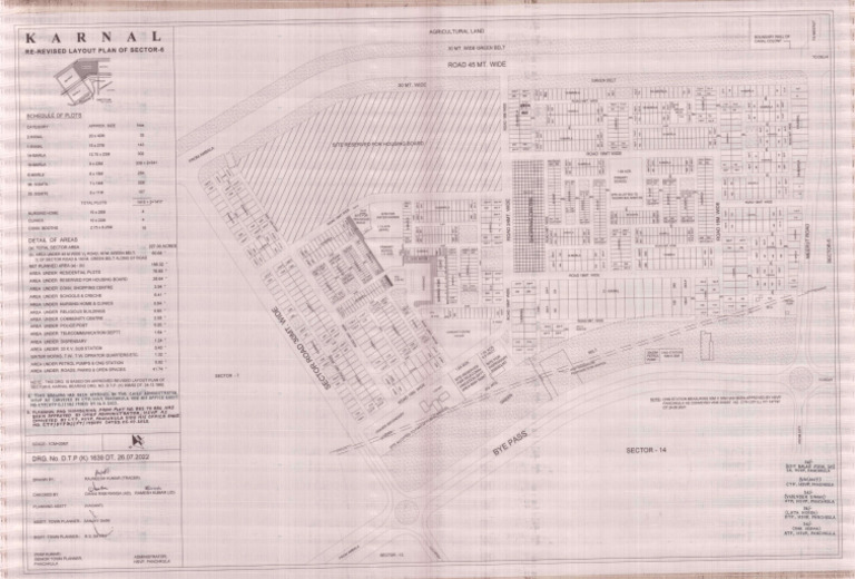 Re-Revised Layout Plan Sector - 6, Karnal (Latest) | PDF