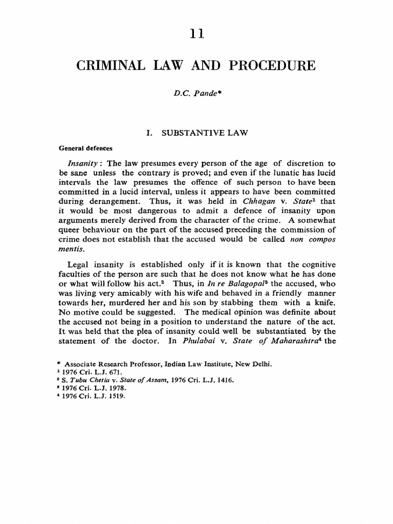 CRPC 1976 | PDF | Insanity Defense | Sentence (Law)