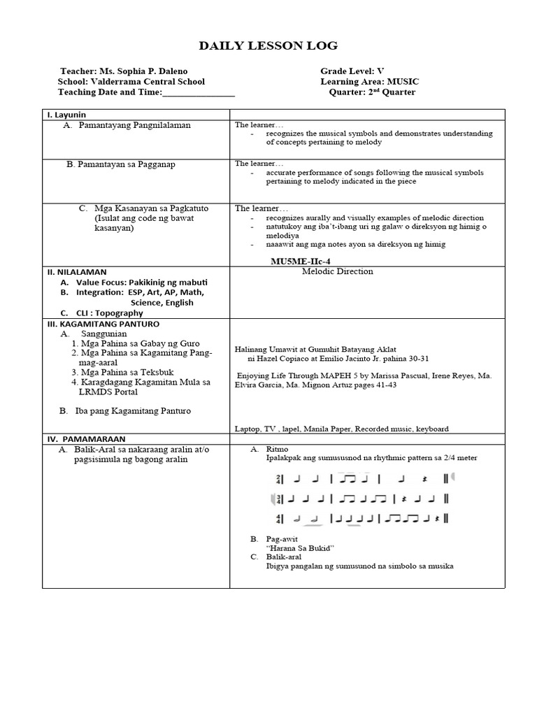 Lesson Plan Music | PDF