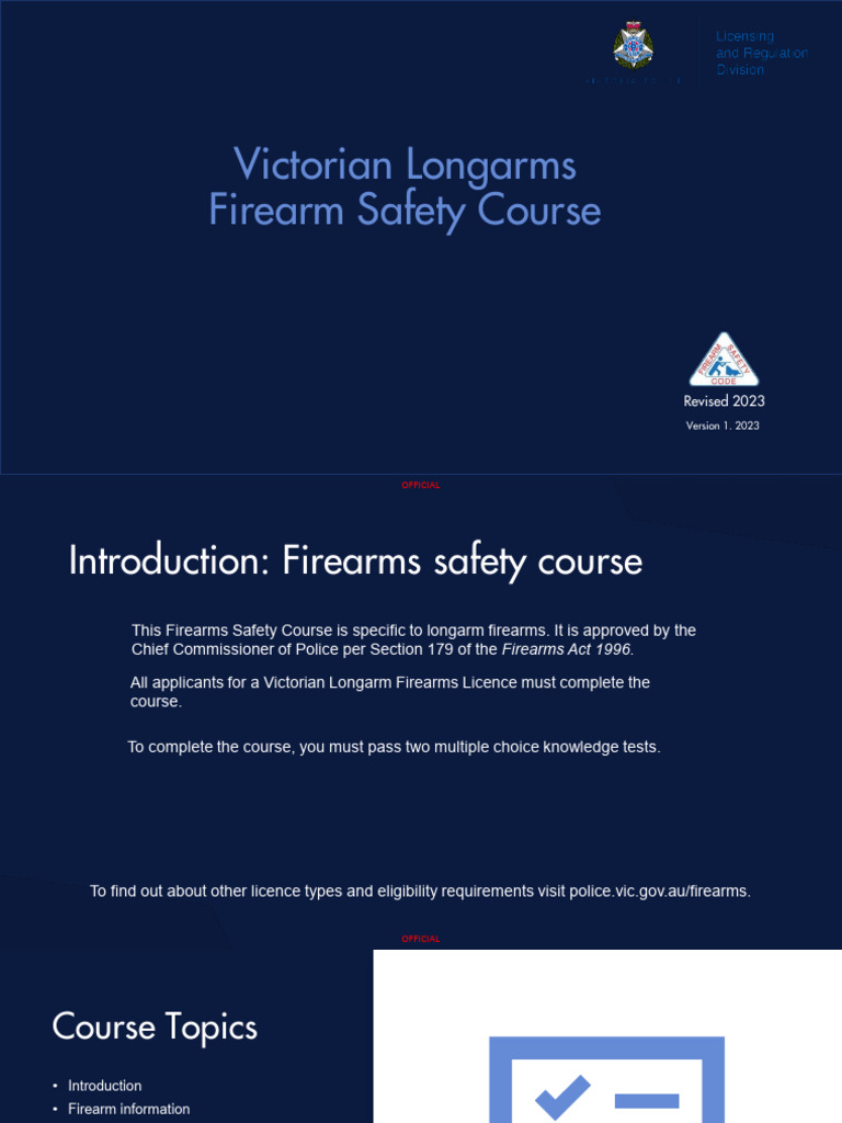 Victorian Longarm Firearm Safety Course | PDF | Shotgun | Firearms