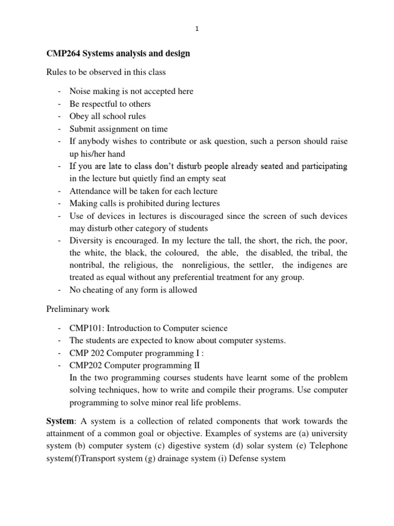 CMP264 Systems Analysis and Design | PDF | System | Input/Output