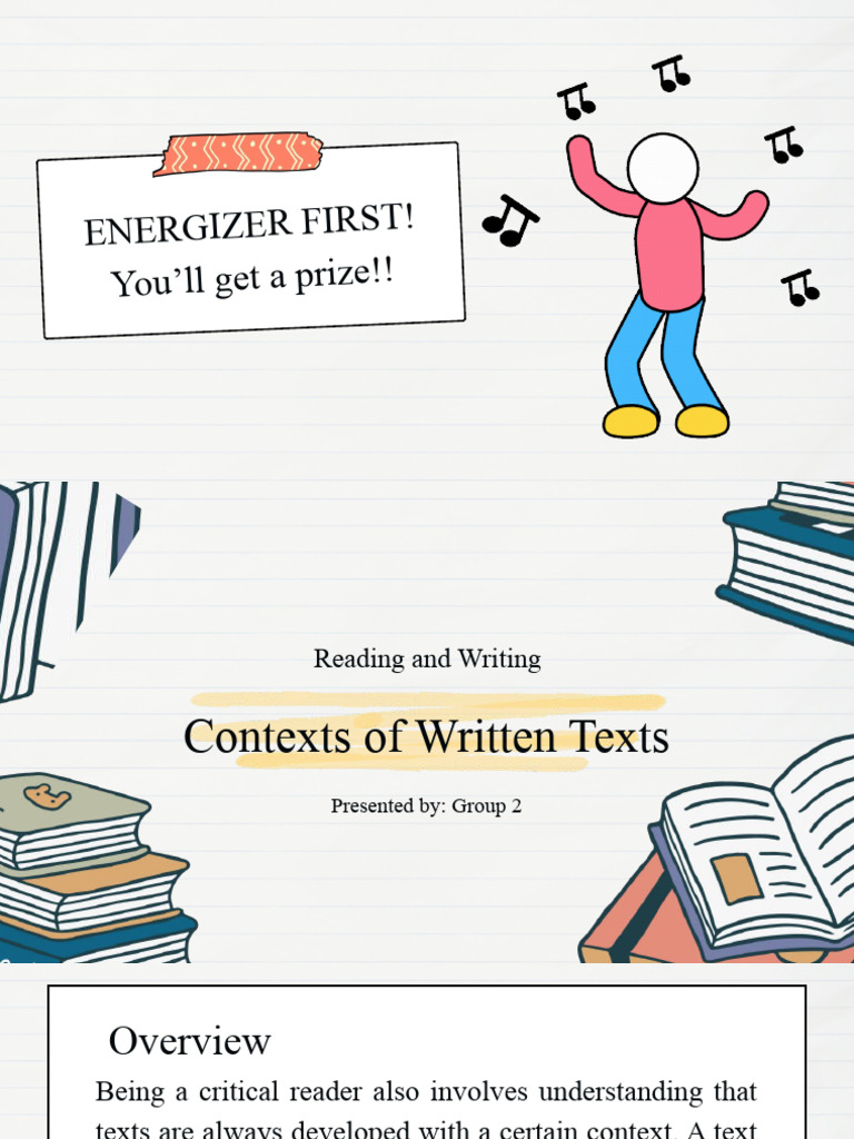 Contexts of Written Texts Group 2 Reading Writing Report | PDF ...