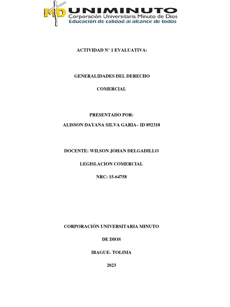 Actividad 1 y 2 para Terminada | PDF | Comercio | Fuentes del derecho