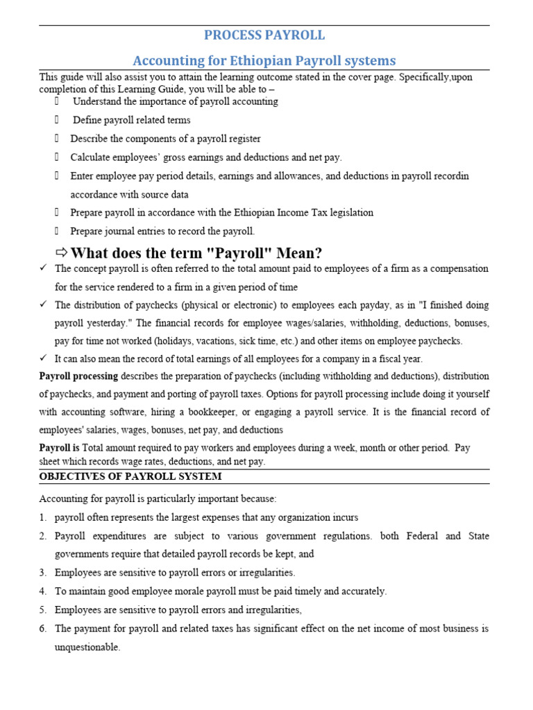 payroll Handout | PDF | Payroll | Payroll Tax