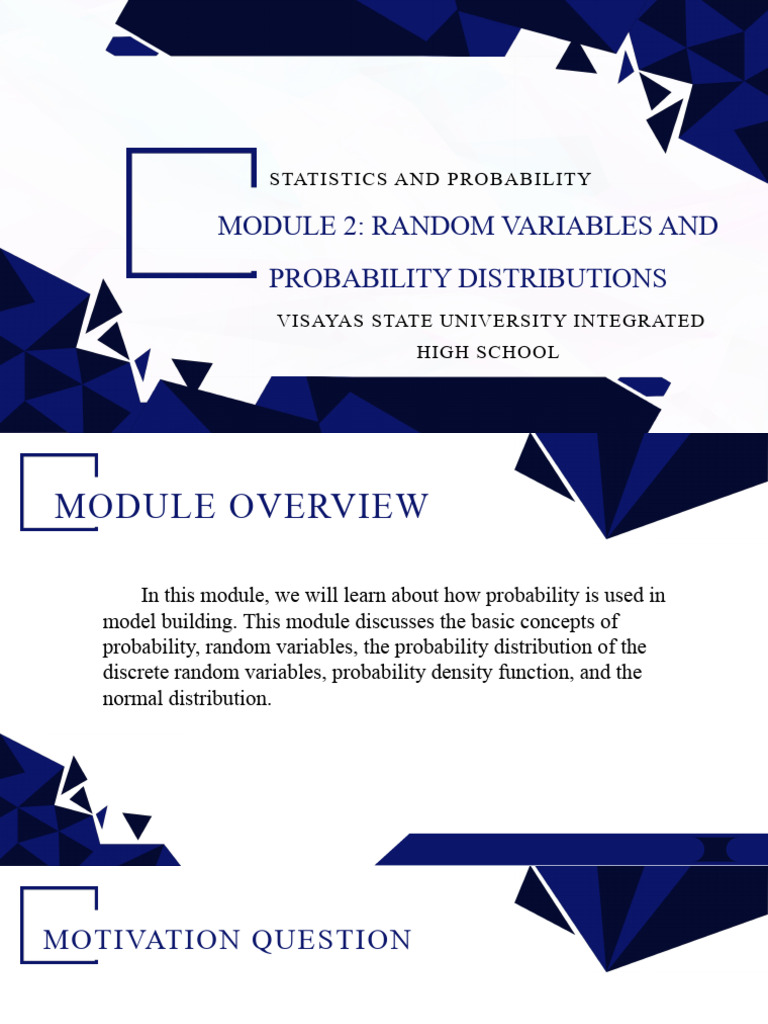 Lesson 2.1 and 2.2 Probability and Random Variables | PDF | Probability Distribution | Random ...