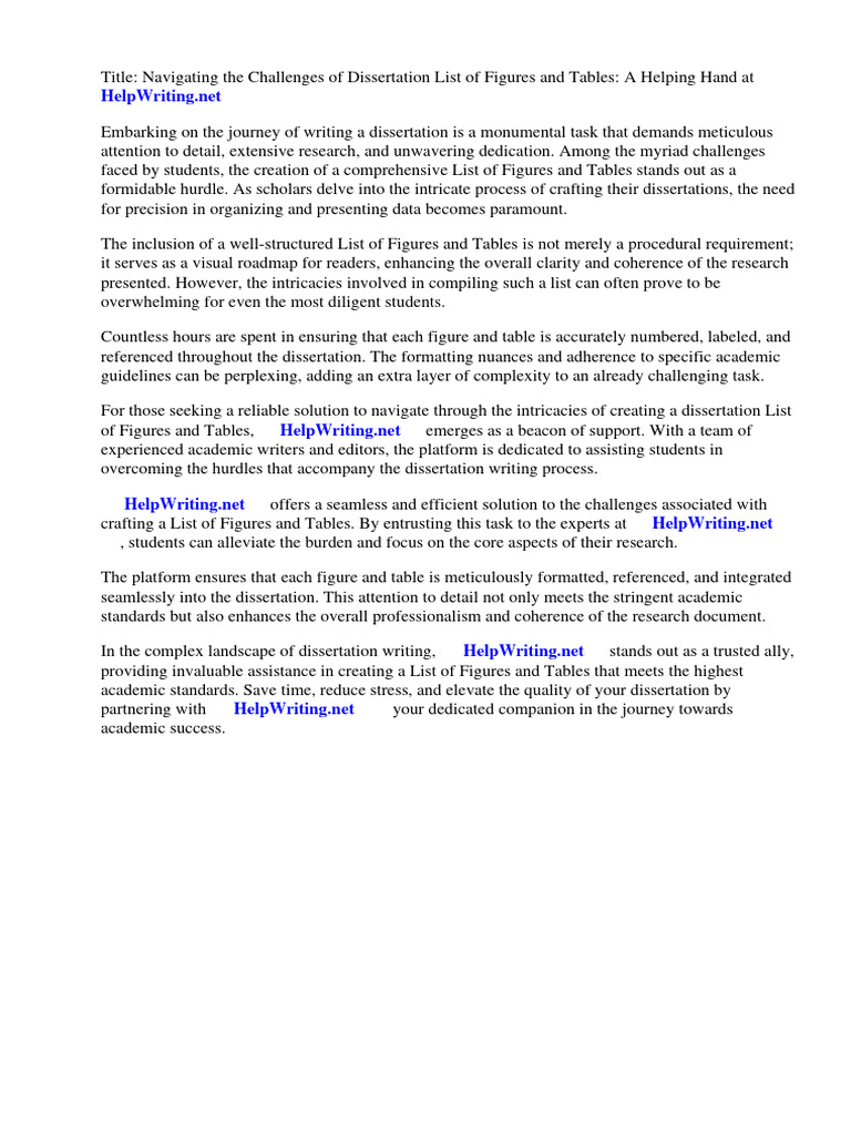Dissertation List of Figures and Tables | PDF | Thesis | Academic ...