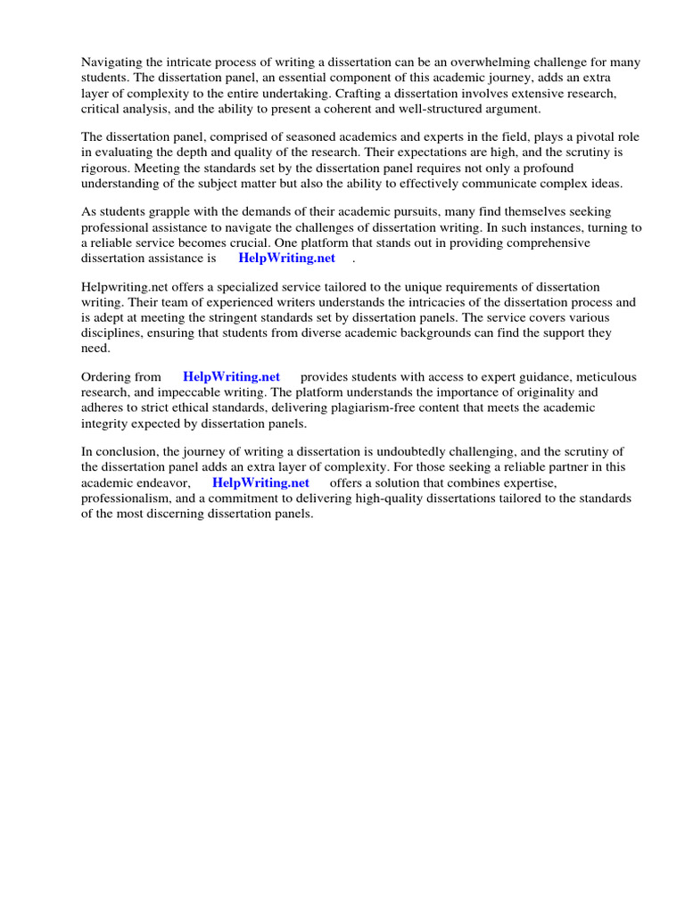 Dissertation Panel | PDF | Thesis | Composite Material