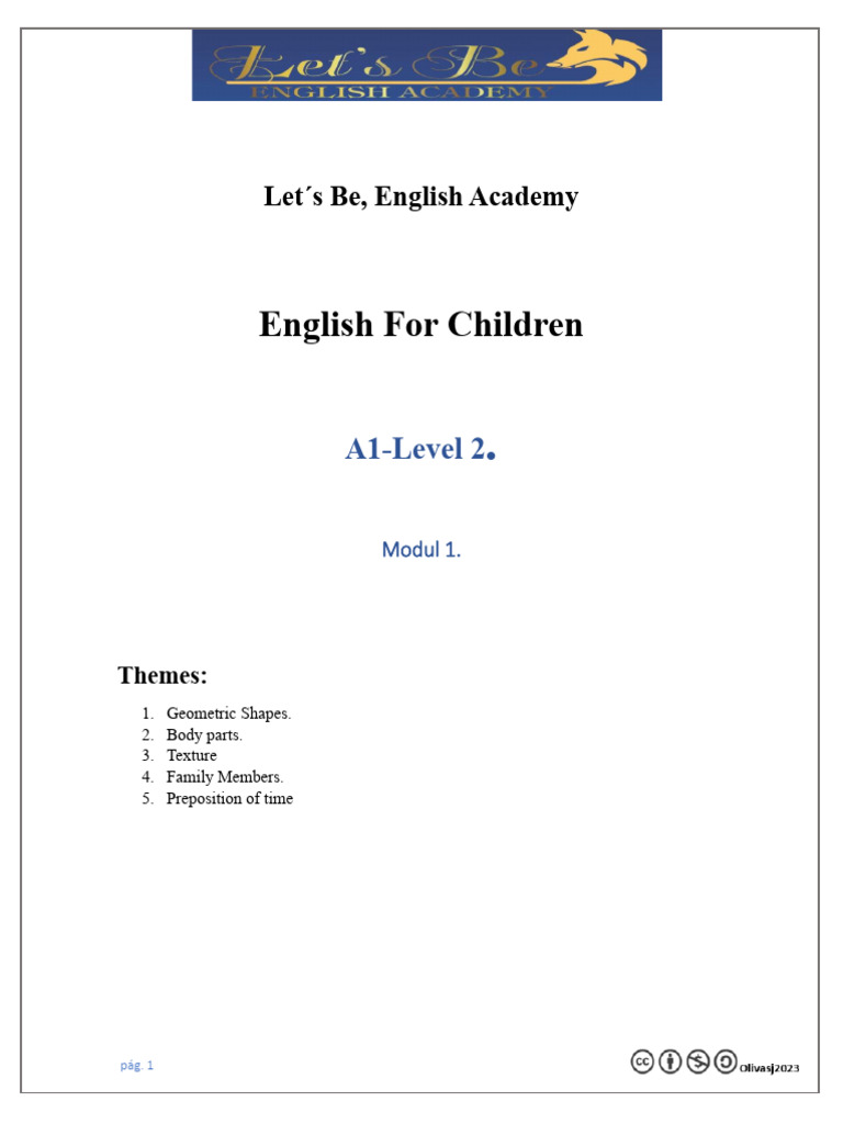 English For Children A1 - Level 2, Modul 1,2,3 | PDF | Family