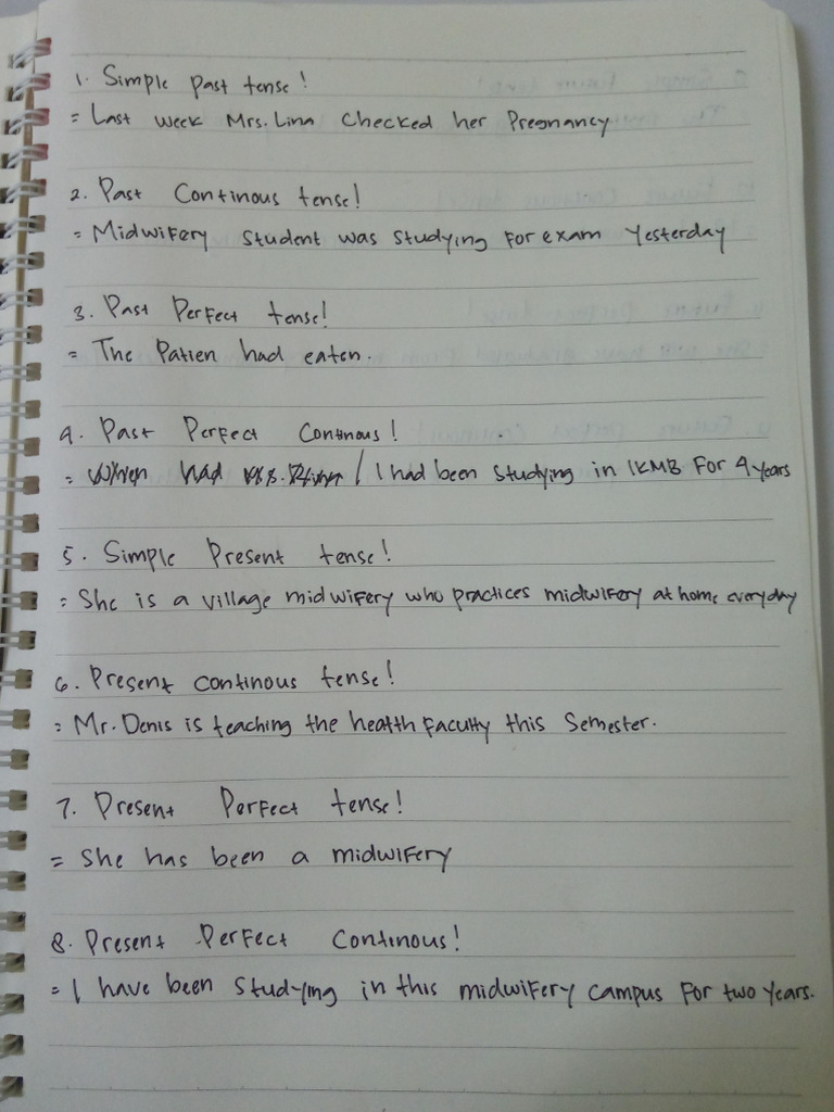 Contoh Kalimat Tense | PDF