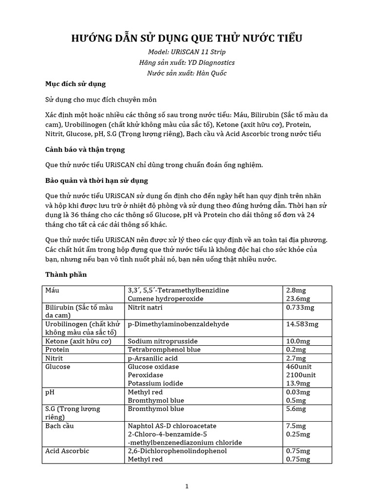 Test Thu Uriscan | PDF