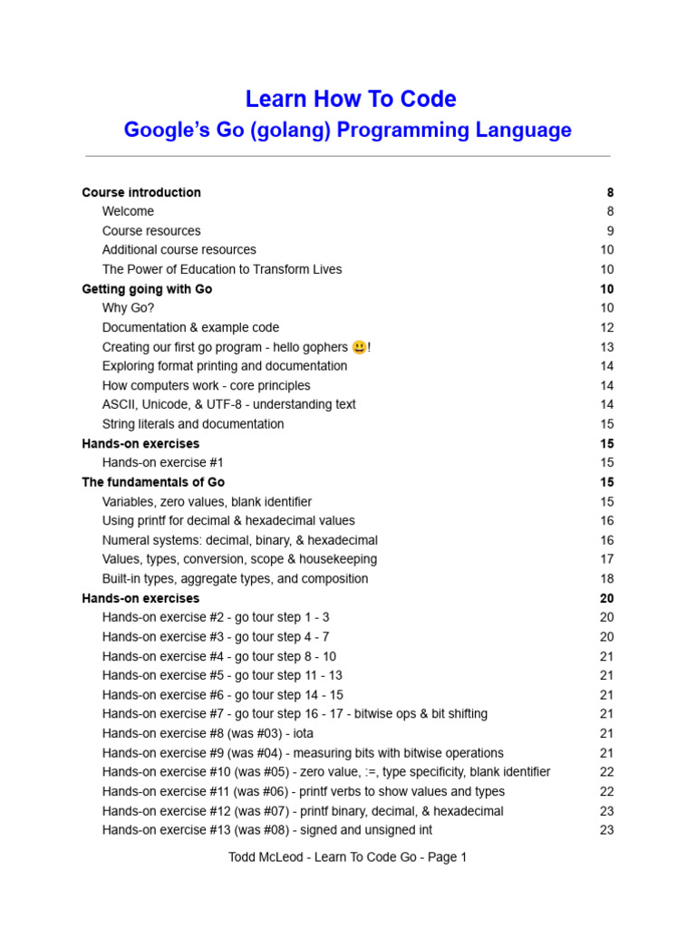 Go Programming for Beginners | PDF | Data Type | Pointer (Computer Programming)
