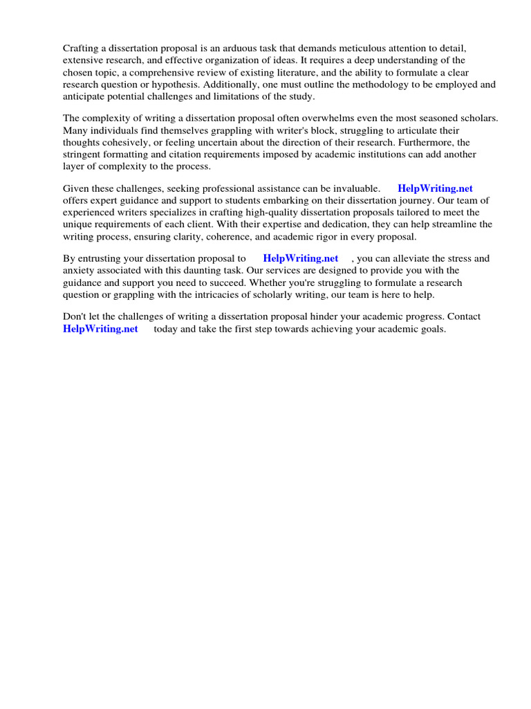 Sample of Writing A Dissertation Proposal | PDF | Career & Growth | Business