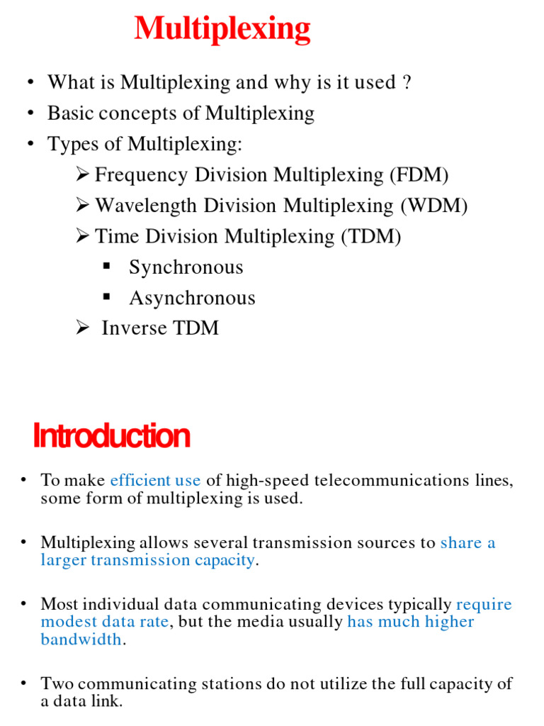 Multiplexing_Techniques | PDF | Multiplexing | Wavelength Division Multiplexing
