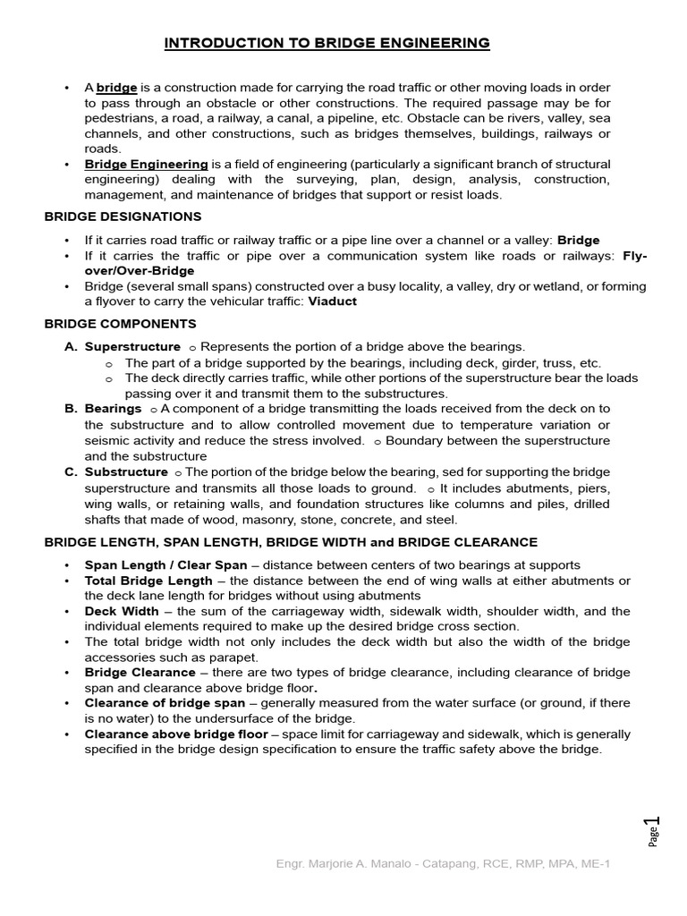 Introduction To Bridge Engineering | PDF | Earthquake Engineering | Bridge