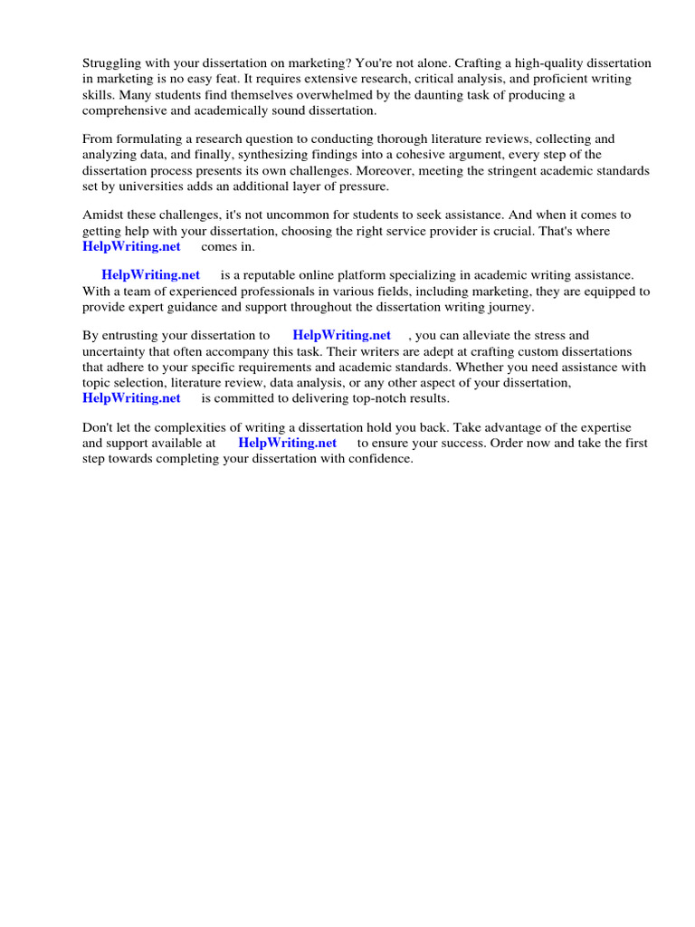Dissertation Sample of Marketing | PDF | Marketing | Brand