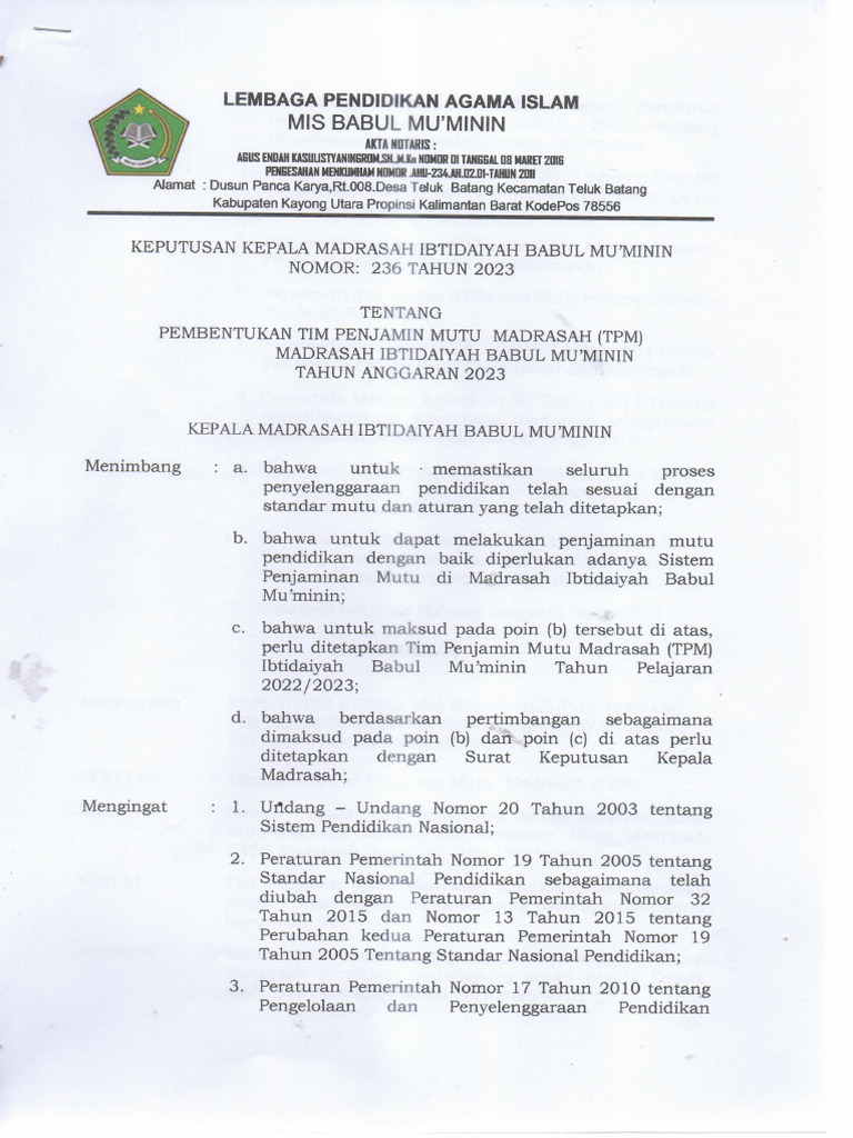 SK - TPM - Mis - BBM 2022 | PDF