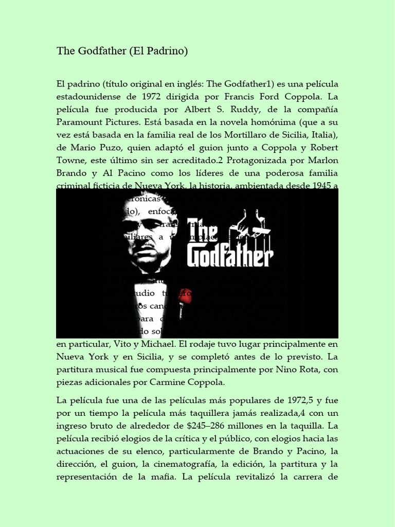 Actividad Ofimática El Padrino | PDF Actividad Ofimática El Padrino | PDF