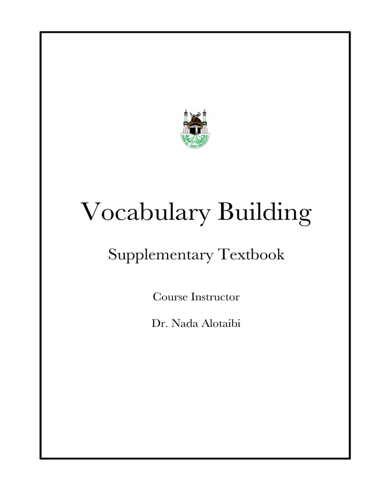 Vocabulary Building Guide | PDF