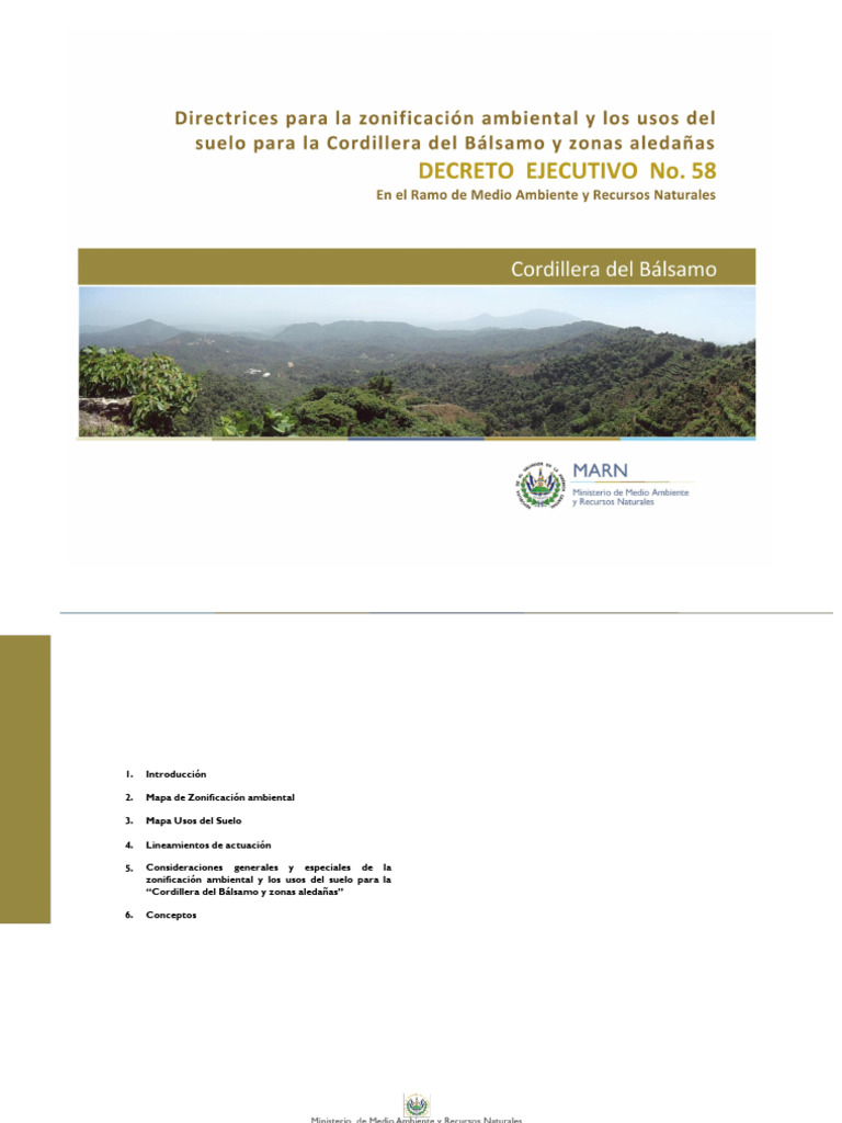 Anexo Decreto 58 Cordillera Del Balsamo | PDF | Los bosques | Entorno natural