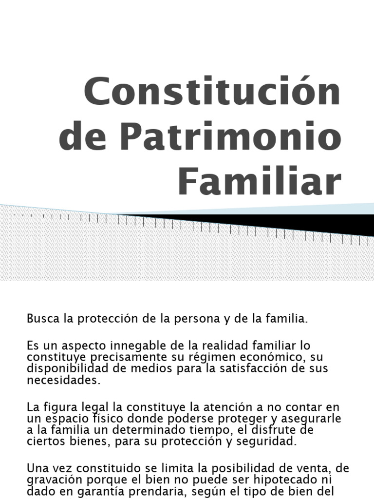Constitucion patrimonio familiar y Rectificación de Área de bien ...