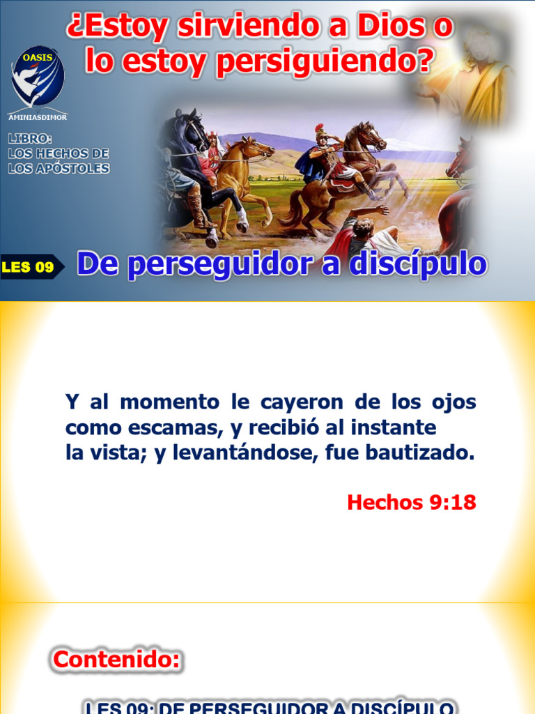 Les 09 de Perseguidor a Discipulo | PDF | Pablo el apóstol | Jesús