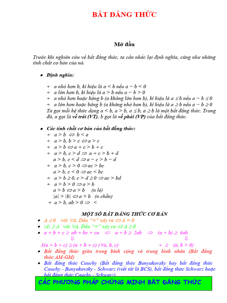 Chuyen de Bat dang thuc | PDF