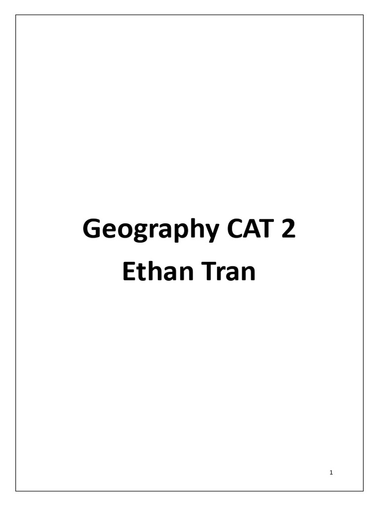 Geography CAT 2 | PDF | Cost Of Living | Migrant Worker