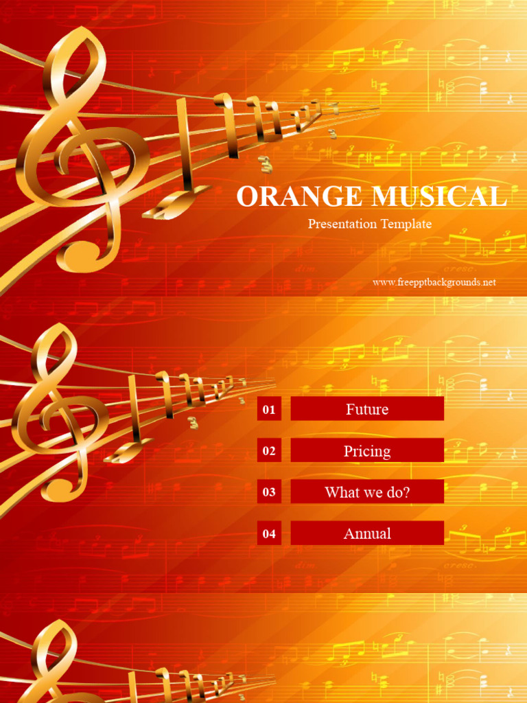 Orange Musical Presentation Template | PDF
