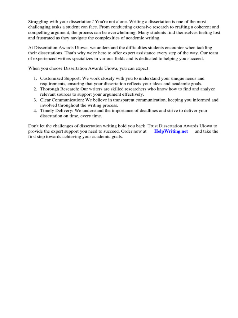 Dissertation Awards Uiowa | PDF | Thesis | Doctor Of Philosophy