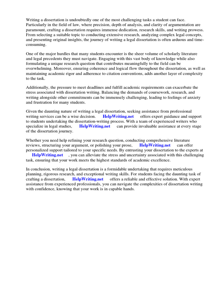 Legal Dissertation Example | Download Free PDF | Thesis | Windows Vista