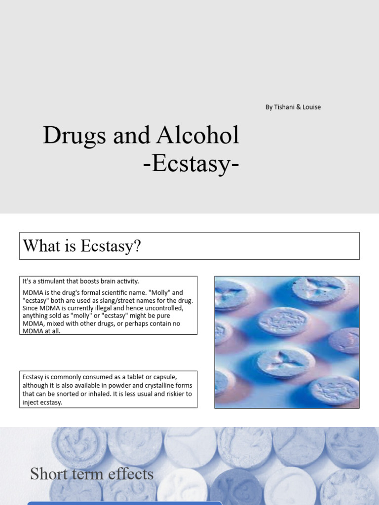 Drugs and Alcohol - Ecstasy | PDF | Mdma | Wine