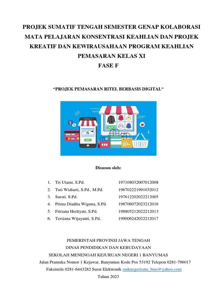 Projek Pemasaran Digital Kelas XI | PDF | Seni