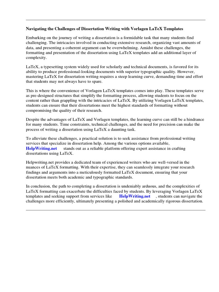 Vorlagen Latex Dissertation | PDF