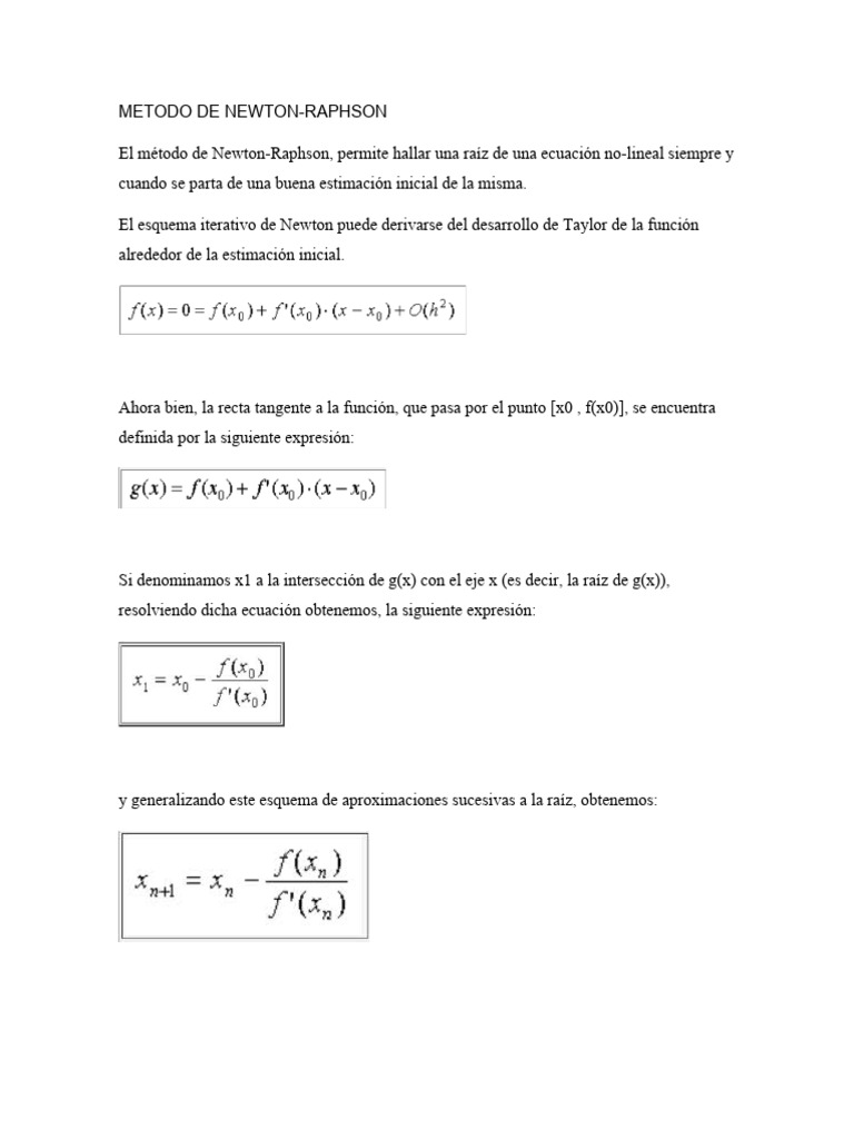 METODO DE NEWTON-RAPHSON | PDF