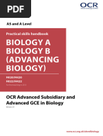 OCR A Level Biology Specification 2025 | PDF | Cell Membrane | Mitosis