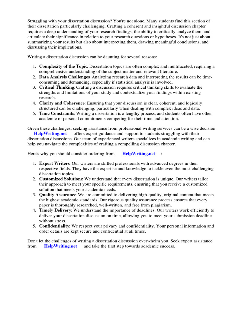 How To Write A Dissertation Discussion | PDF | Thesis | Expert
