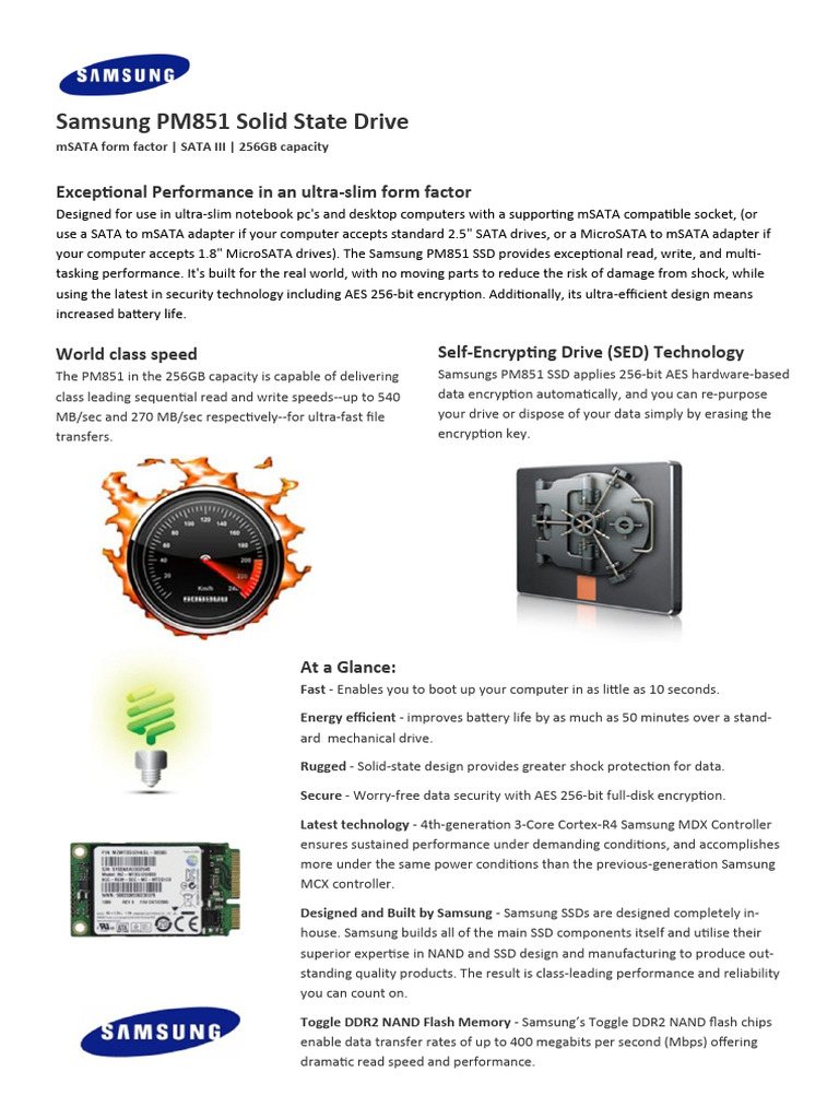 Dokumen - Tips - Samsung pm851 Solid State Drive Pm851samsung pm851 Solid State Drive Msata Form ...