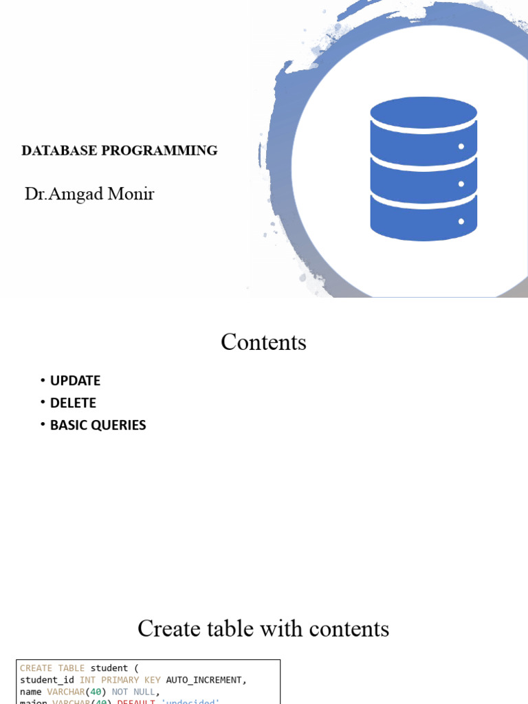 Db 2 Update And Delete Records Download Free Pdf Data Management Computer Programming 