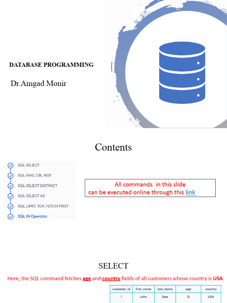 DB 3 Select Part1 | PDF | Information Technology Management | Data