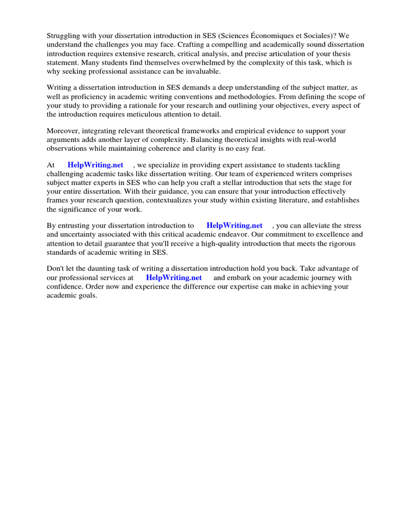 Exemple Dintroduction de Dissertation Ses | PDF | Refinancing | Thesis