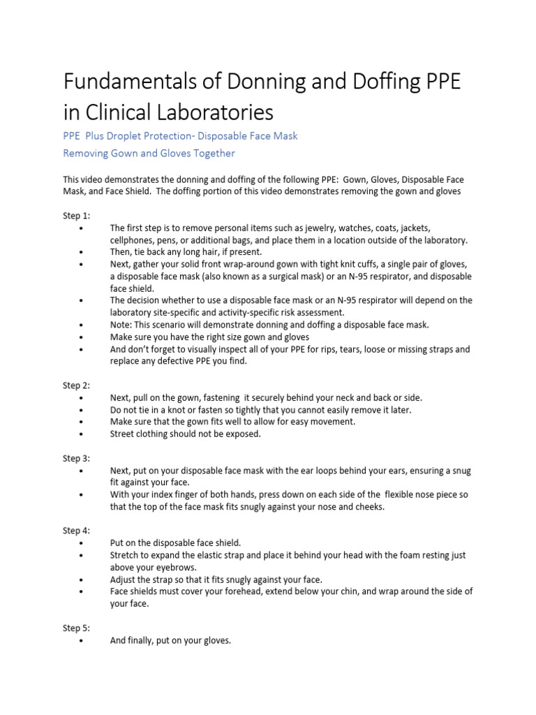 PPE Scenario2A Script | PDF | Personal Protective Equipment | Glove