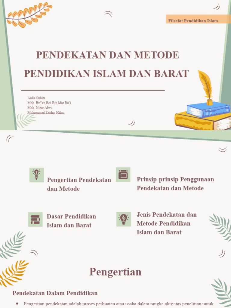 Pendekatan Dan Metode Pend. Islam Dan Barat | PDF