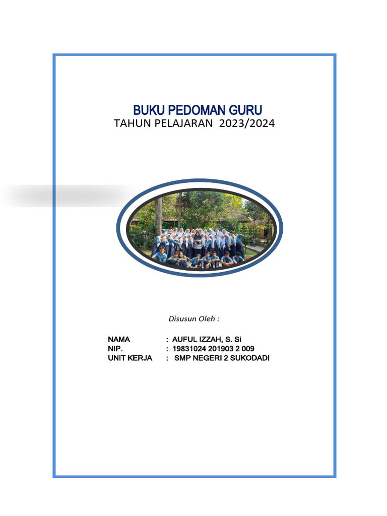 Contoh BUKU PEDOMAN GURU-2023 | PDF