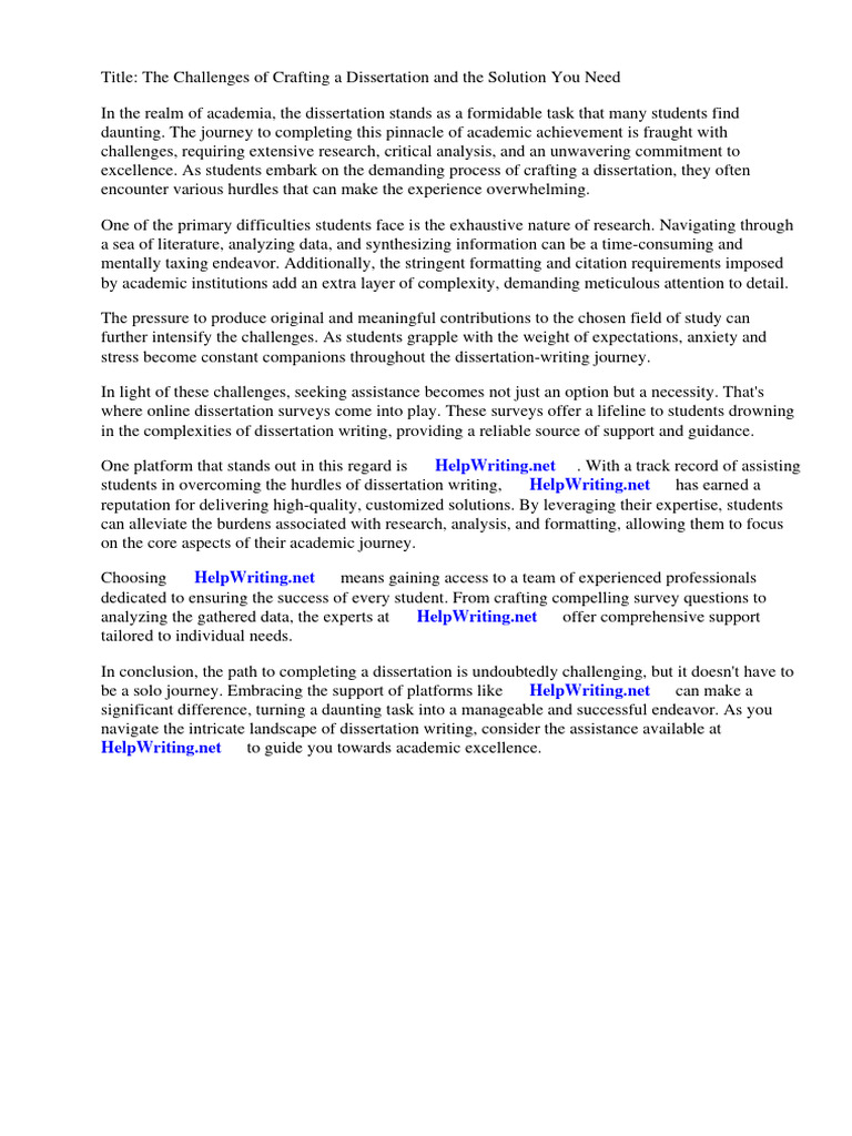 Online Dissertation Surveys | PDF | Survey Methodology | Questionnaire