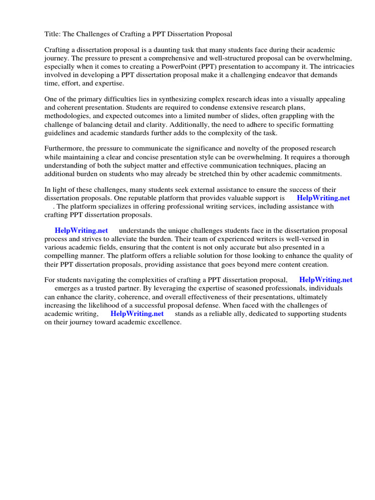 Dissertation Proposal | PDF | Thesis | Microsoft Power Point